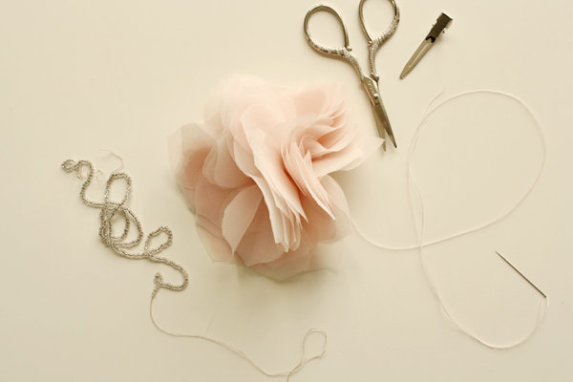 Simple DIY Handmade Chiffon and Tulle Flowers Tutorial