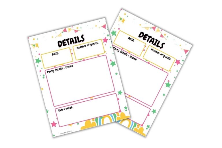 Cute Party Planner Printable For Planning Epic Parties Effortlessly