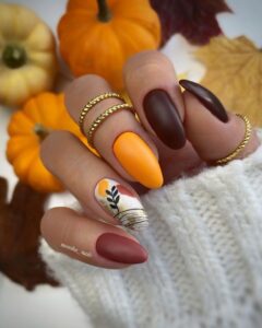 35 Cute Trendy Fall Wedding Nails For Brides That Love Fall