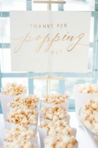 15 Cute Wedding Popcorn Bar Ideas + How To Set Them Up