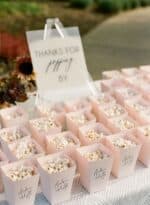 15 Cute Wedding Popcorn Bar Ideas + How To Set Them Up