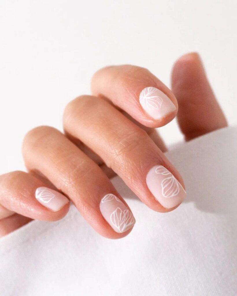 35 Beautiful White Wedding Nails For Your Big Day